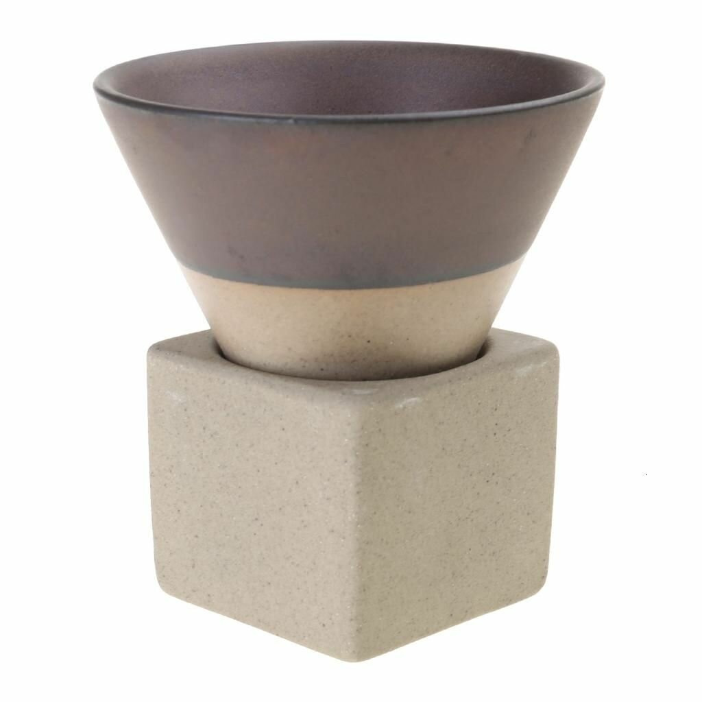 Керамическая кофейная чашка в форме конуса, 100 мл-бронза