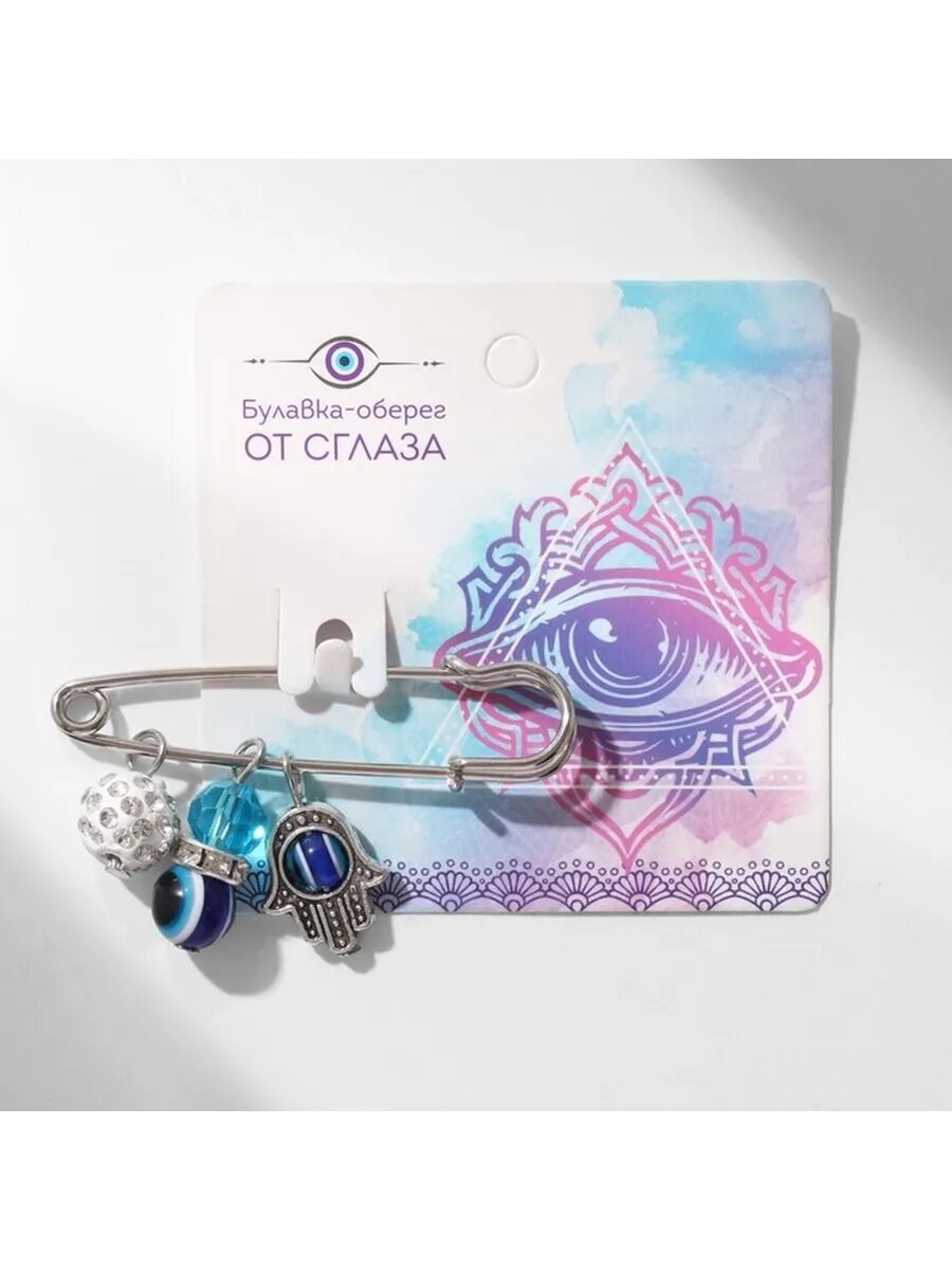 Брошь, пластик, стразы