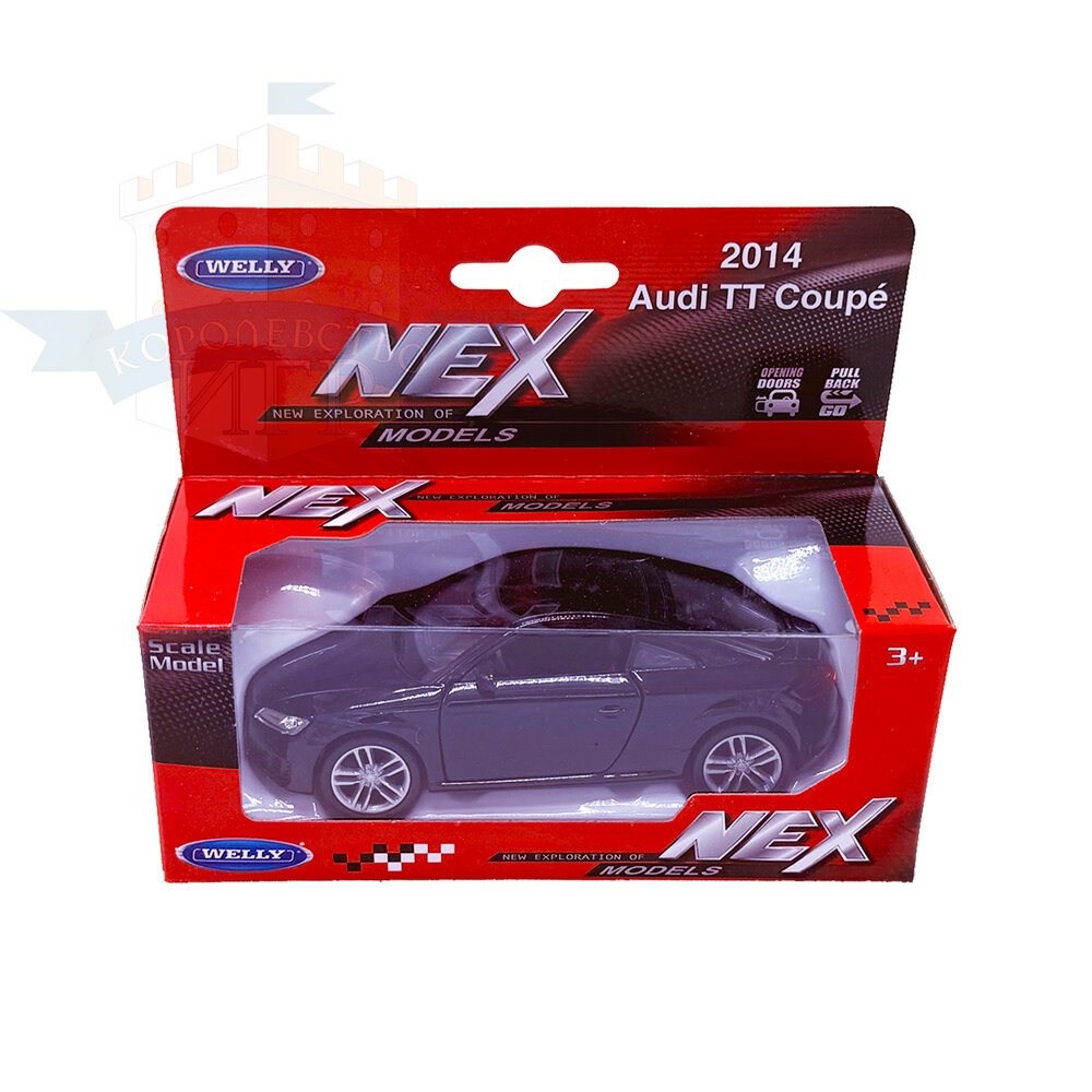 Машинка Welly Audi TT Coupe, черный, 1:38, арт.43695W, инерционная