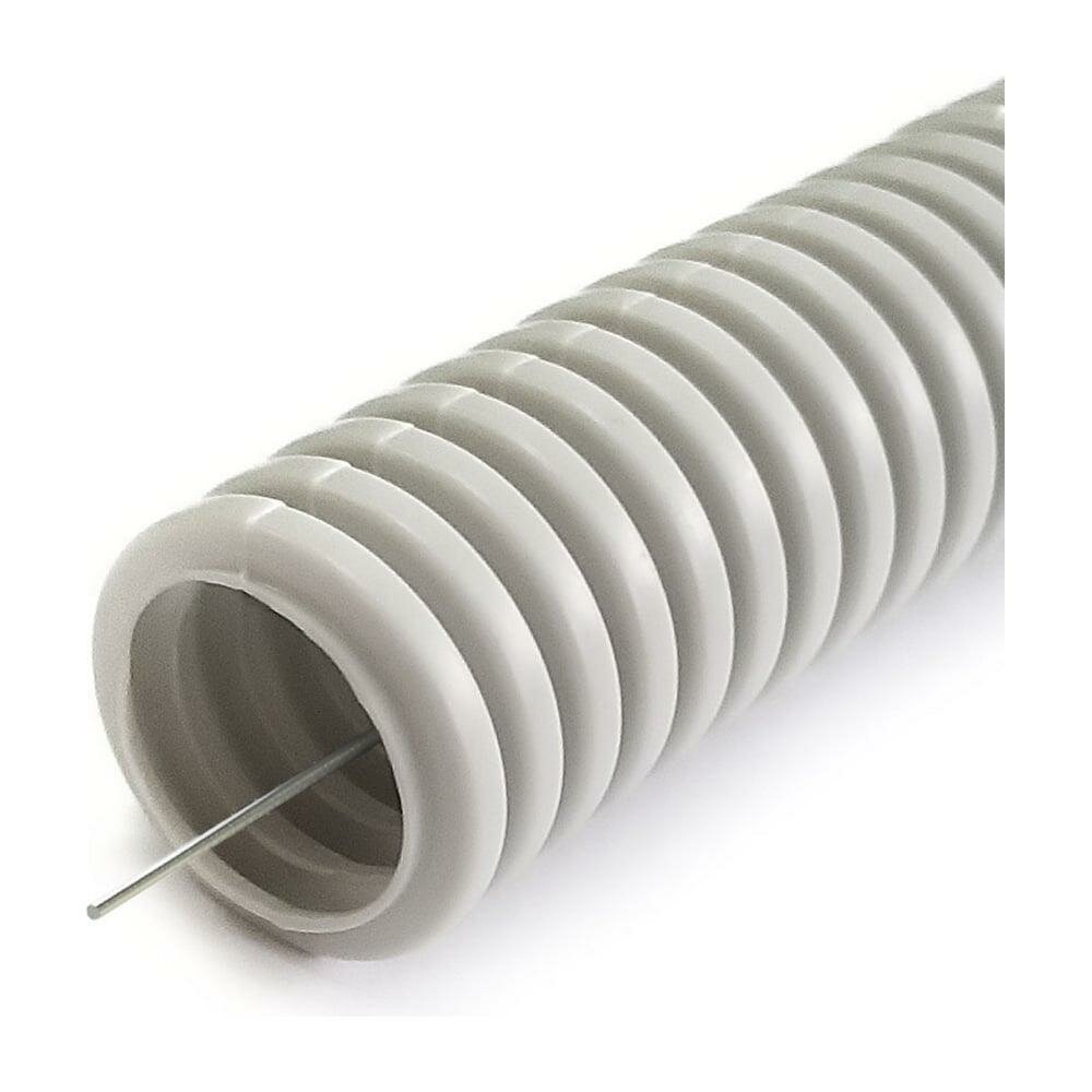 Гофрированная труба Промрукав ПНД лёгкая 350 Н безгалогенная HF стойкая к ультрафиолету серая с/з д63 15м PR02.0135