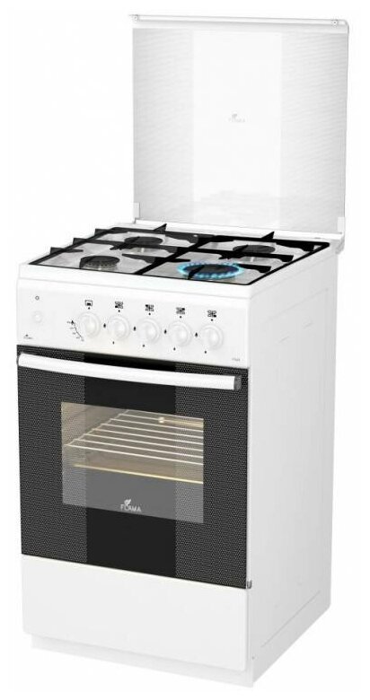 Плита Газовая Flama FG 2411 W белый реш. сталь