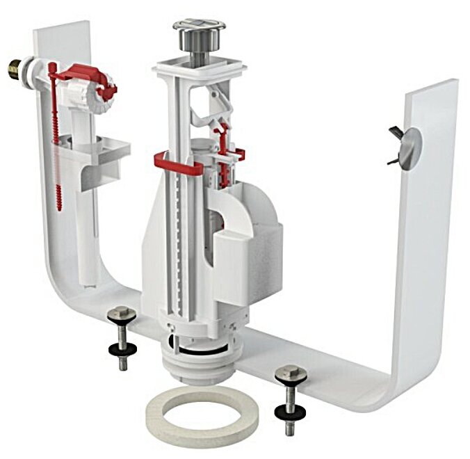 Арматура для унитаза с двойной кнопкой Alcadrain SA08AK 1/2" CHROM