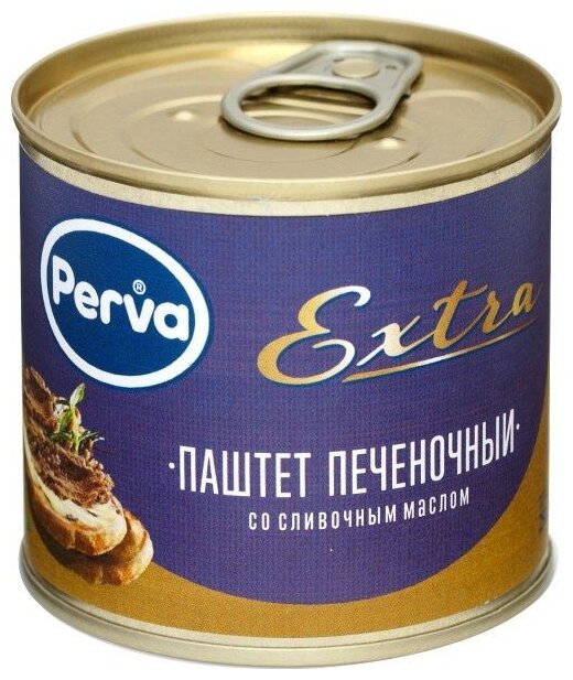 Паштет Perva Extra Печеночный со сливочным маслом 250 г — купить по ...