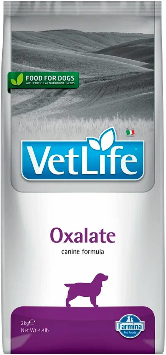 FARMINA VET LIFE CANIN OXALATE для взрослых собак при мочекаменной болезни ураты, оксалаты (2 кг)