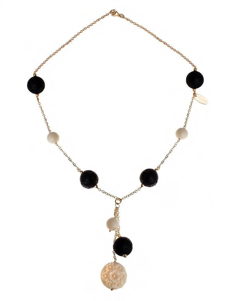 Колье, серебро, 925 проба, агат