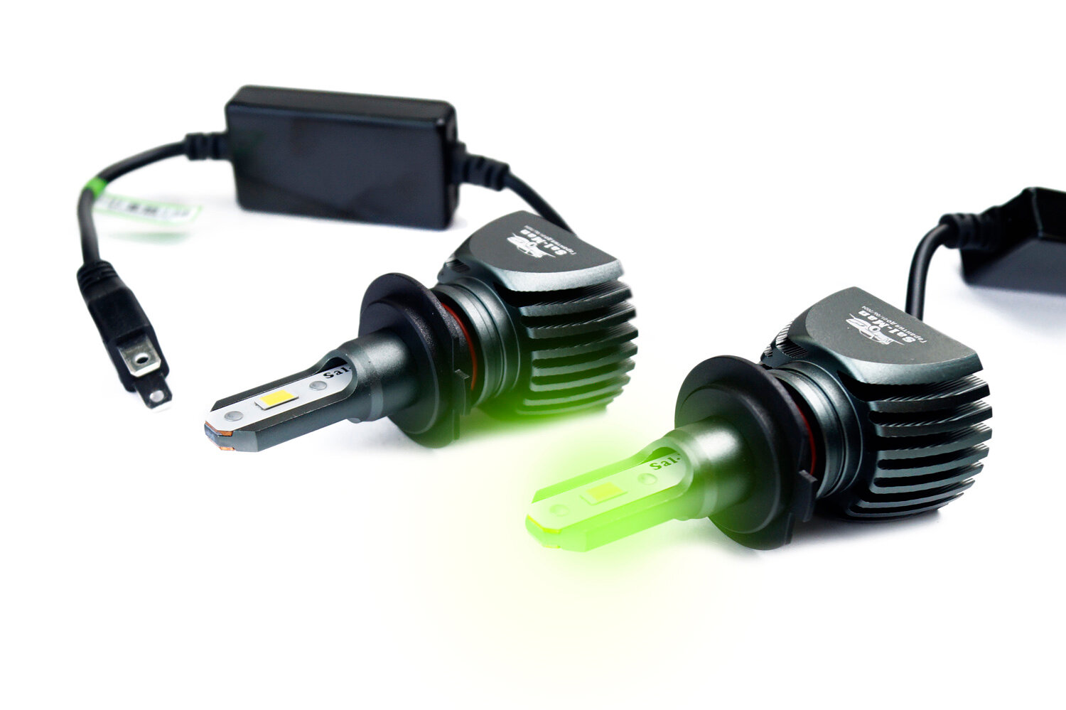 Светодиодные лампы S1 Sal-Man двухцветные 40W Лайм и 6000K H7 для Лада Калина, Калина 2, Приора, Веста, Иксрей, Шевроле Нива