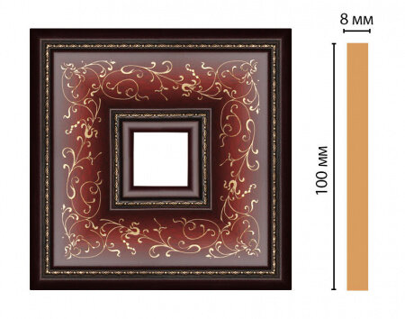 Вставка Цветная Decomaster 188-2-52 В100хШ8хД100 мм / Декомастер.