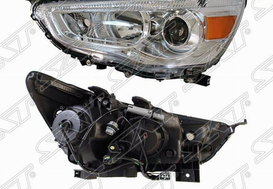 Фара Mitsubishi ASX 10-20 (Слева/ Галоген/ С электрокорректором) SAT ST-214-11X1L | цена за 1 шт