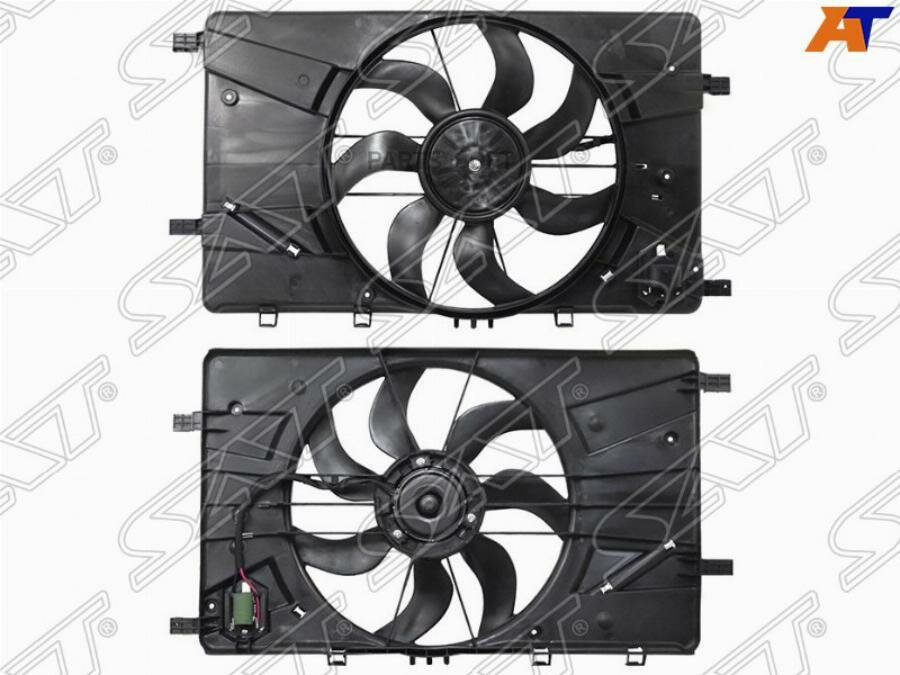 Диффузор радиатора в сборе CHEVROLET CRUZE АКПП 09- SAT ST-CV42-201-0 | цена за 1 шт