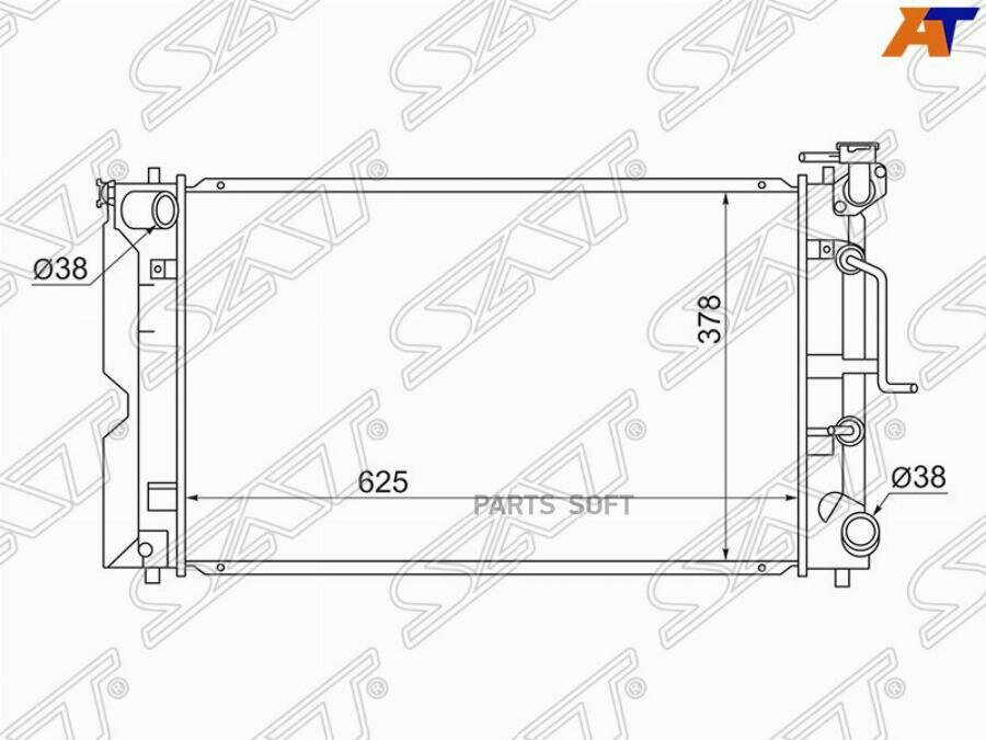 Радиатор Toyota Corolla (E120) 00-07 / Corolla Fielder 00-06 SAT TY0001-CE120 | цена за 1 шт