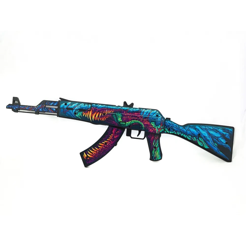 Деревянный автомат Калашникова АК-47 Скоростной Зверь (резинкострел) Mod.2 EcoToys