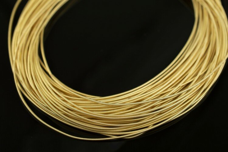 Канитель жесткая 1,2мм, цвет золото светлое, 49-050, 5г (около 0,85м)
