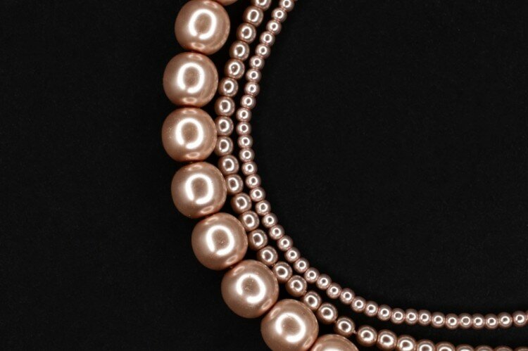 Жемчуг Preciosa, цвет 70012 розово-бежевый, 8мм, 10шт