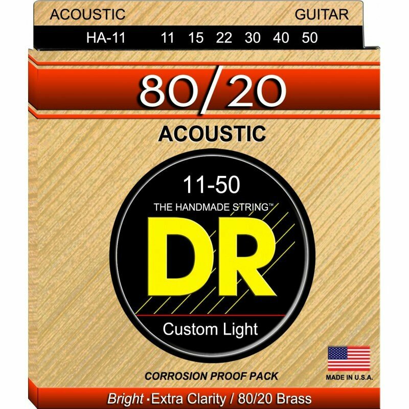 Струны для акустической гитары DR Hi-Beam Acoustic HA-11 11-50