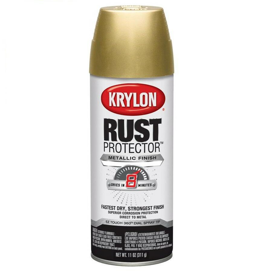 Краска антикоррозийная, металлик Krylon Rust Protector, золото, 311 гр