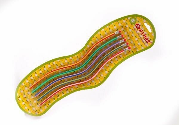 Набор гибких карандашей, чернографитные c резинкой - 5 шт / длина 29 см