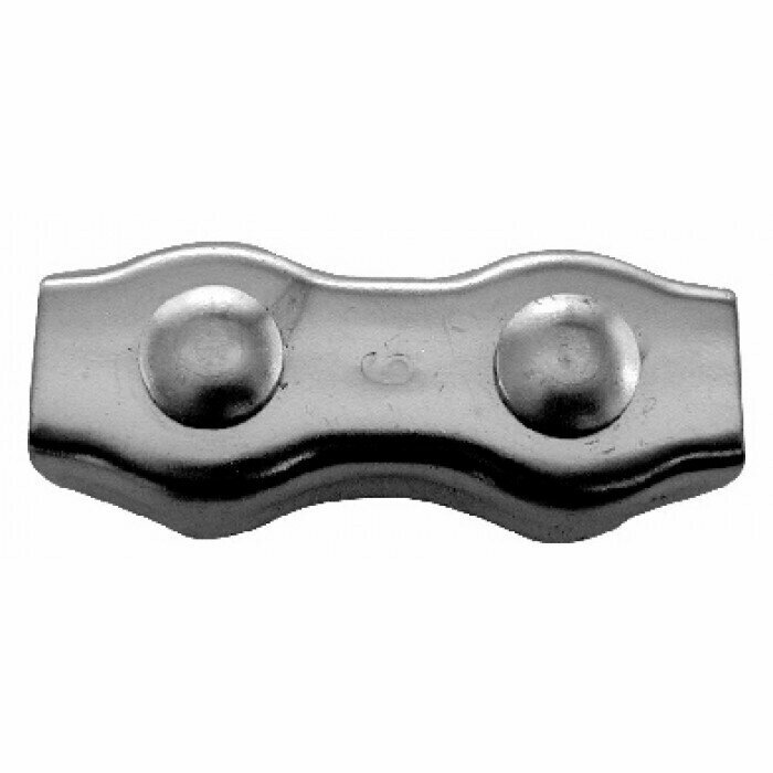 Зажим CIM двойной, для тросов диметром 6 мм, нержавеющая сталь