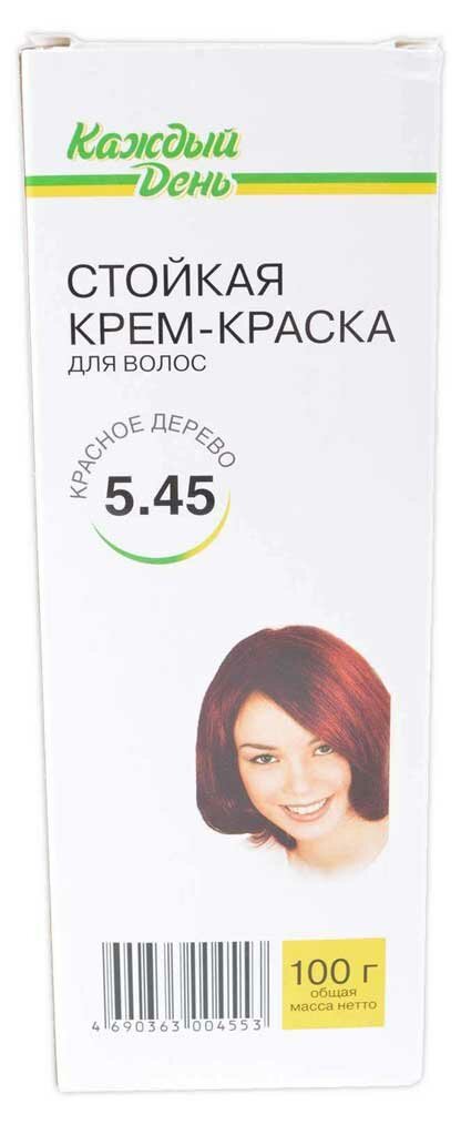 Крем-краска для волос «Каждый день» Красное дерево тон 5.45, 100 г