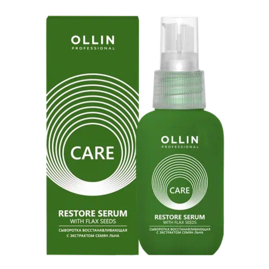 Сыворотка восстанавливающая OLLIN, CARE с экстрактом семян льна, 50мл