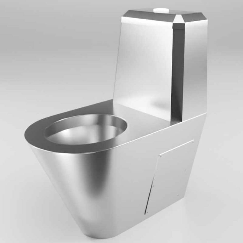 Антивандальный унитаз напольный с водяным баком (AISI 304) ООО Доминант D-A1/01-P