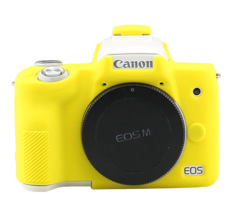 Защитный чехол MyPads Antiurto для фотоаппарата Canon EOS M50/ M50 Mark II из мягкого качественного силикона желтый