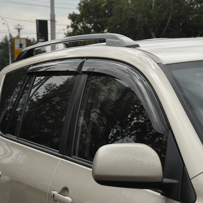 Дефлекторы окон Toyota Rav4 Long с 2010 по 2013, к-т 4 шт, скотч 3M