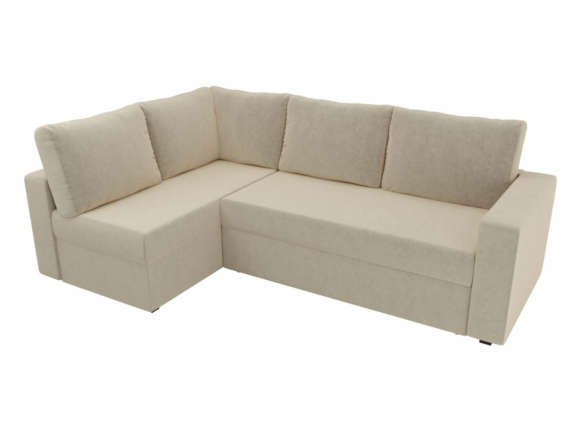 Artum Угловой диван Оливер микровельвет бежевый левый