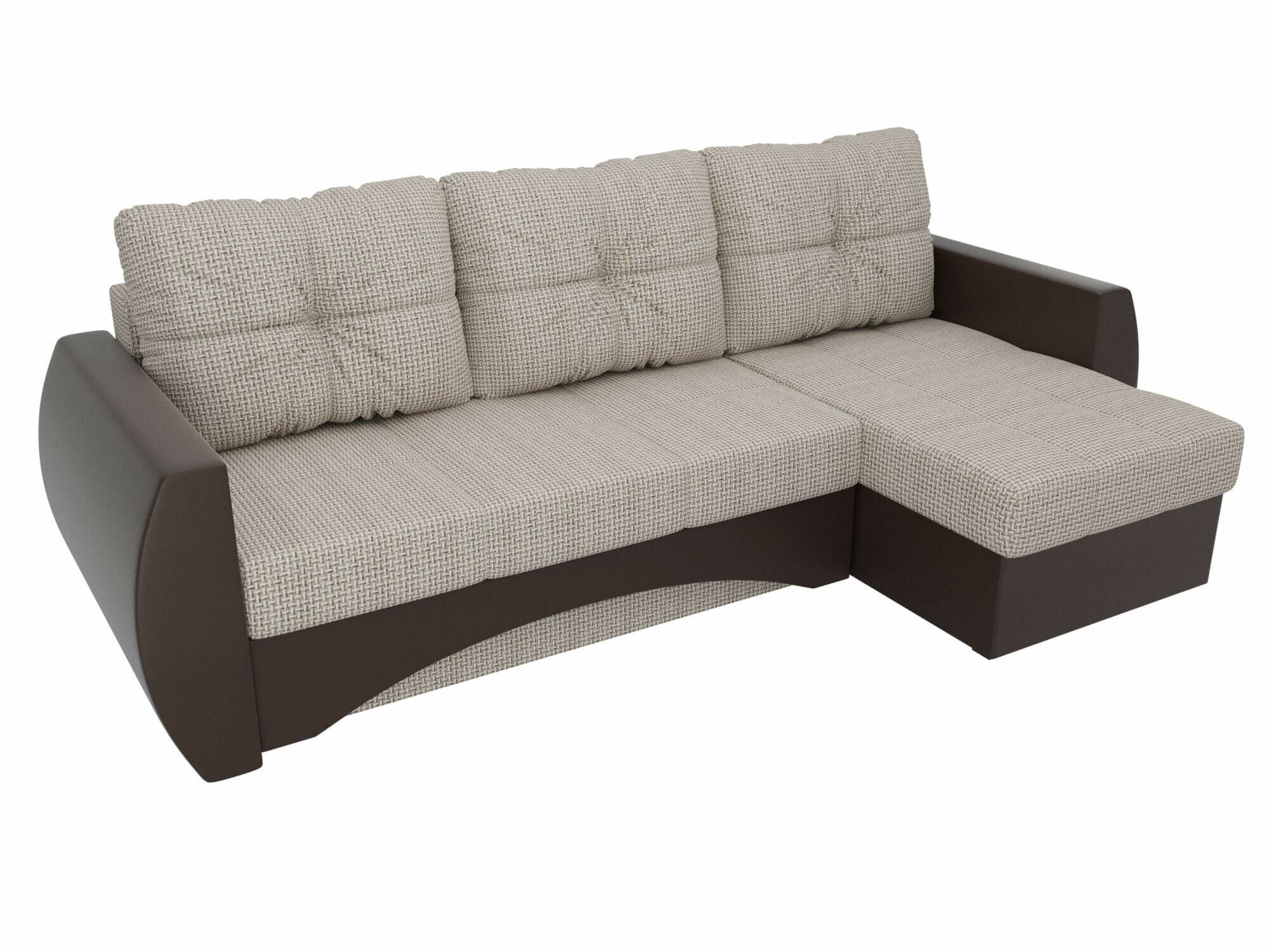 Artum Угловой диван Сатурн корфу 02 эко кожа коричневый правый