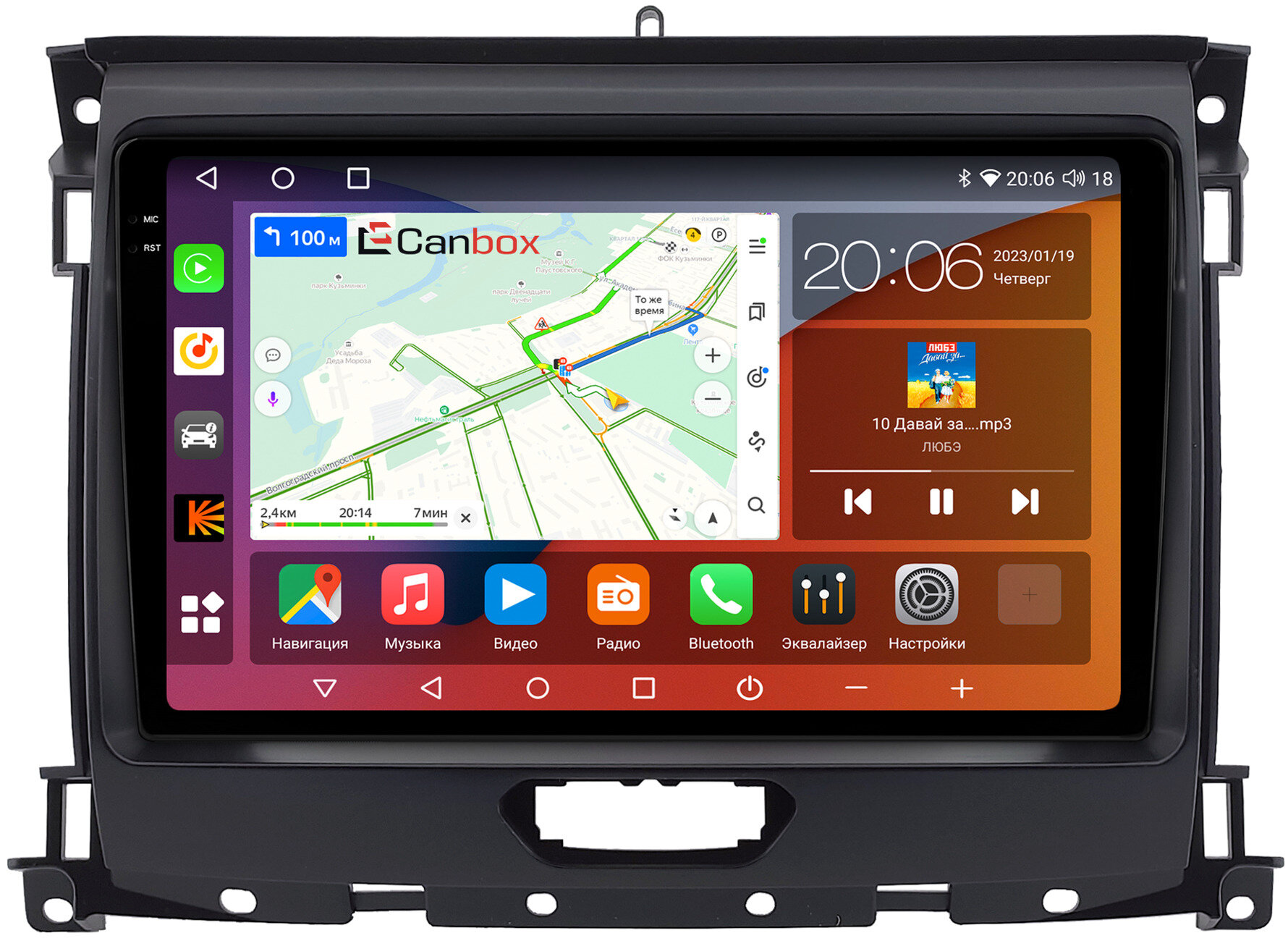 Штатная магнитола Canbox EVO 2K 5816-9-0930 для Ford Ranger 4 2015-2022 на Android 14 (4G-SIM, 8/256, DSP, QLed, AI, 360)