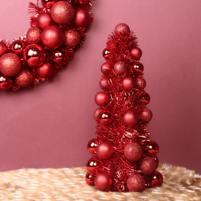 Настольная елка Fevaldo: Ruby 33 см, фольга, Koopman, ACS200520