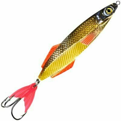 Блесна для рыбалки AQUA Ятаган 27,0 g, цвет 02 (золото, серебро, черный металлик), 1 штука