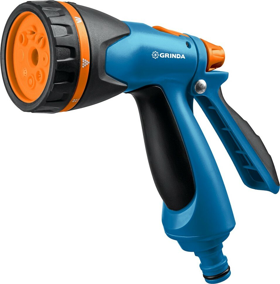 GRINDA PROLine B-8, 8 режимов, курок сзади, пистолет поливочный двухкомпонентный ( 429110 )