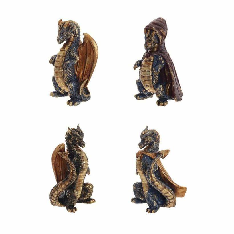 Набор из 4-х статуэток Дракон, 5х4х8 см, цв. синий, символ 2024 KSM-794375