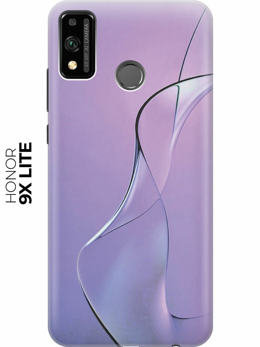 Силиконовый чехол Сиреневый изгиб на Honor 9X Lite / Хонор 9Х Лайт