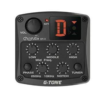CHERUB GT-4 гитарный эквалайзер цифровой 3-х полосный с тюнером и контролем средних частот