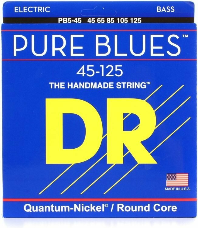 Струны для бас-гитары DR Pure Blues PB5-45 45-125