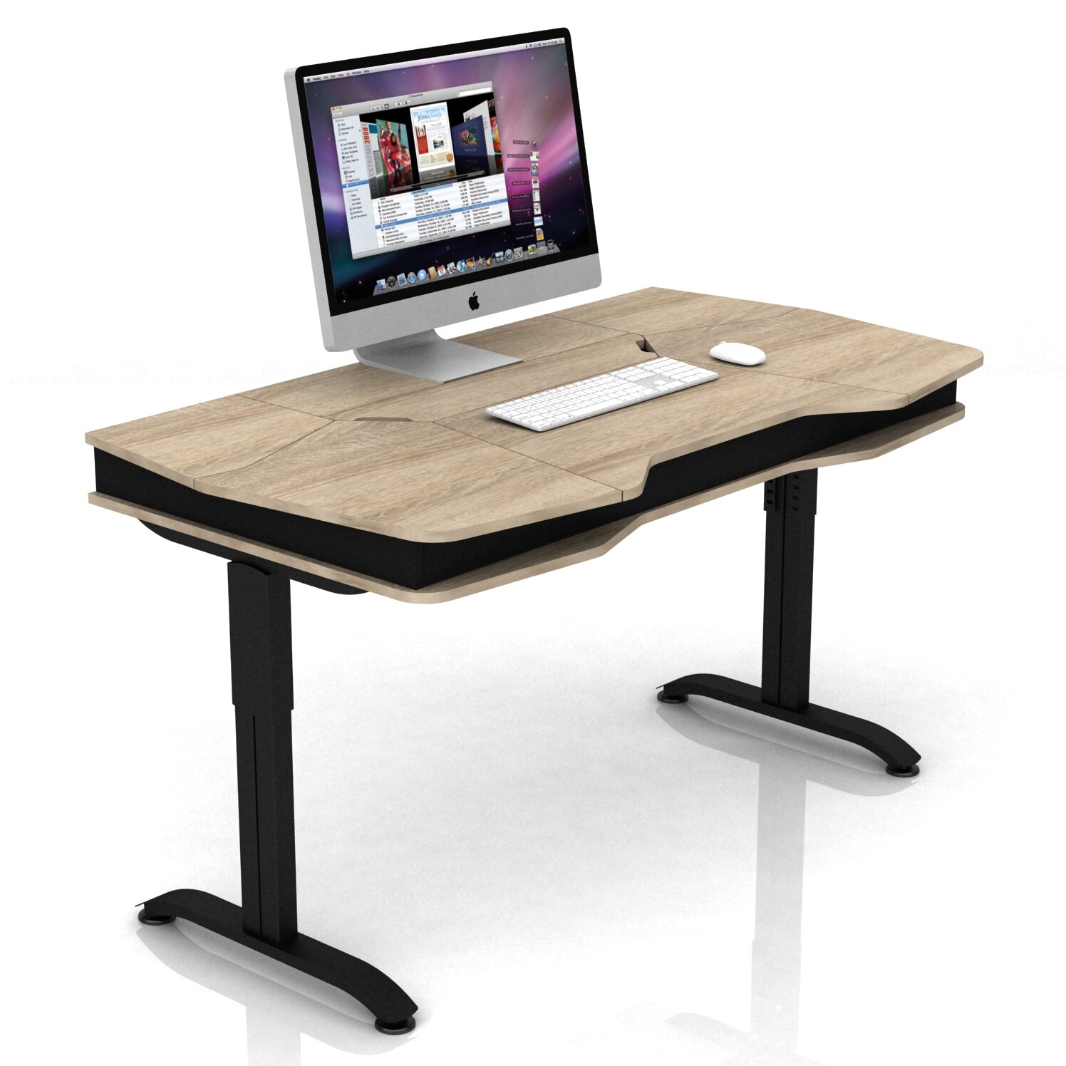 Компьютерный стол AKM-MEBEL DX VEGAS ARENA Classic, с ящиком, ЛДСП, металл, сонома