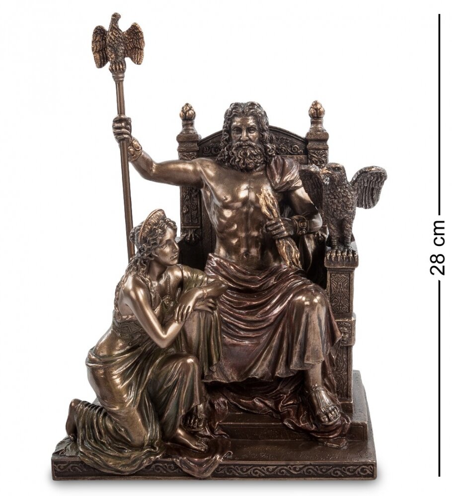 Статуэтка Veronese "Зевс и Гера на троне" 28см (bronze) WS-645/ 1