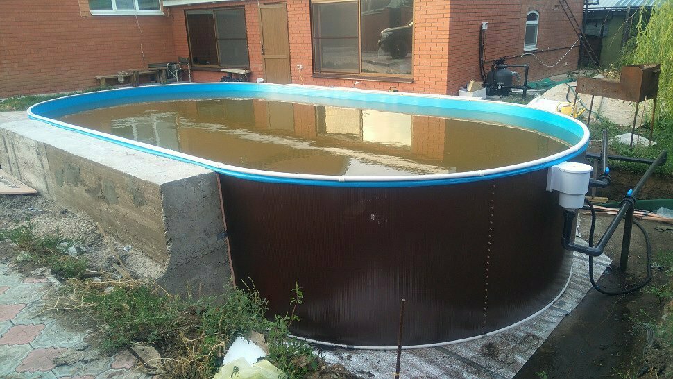 Морозоустойчивый Бассейн Лагуна 800х400х125 см вкапываемый