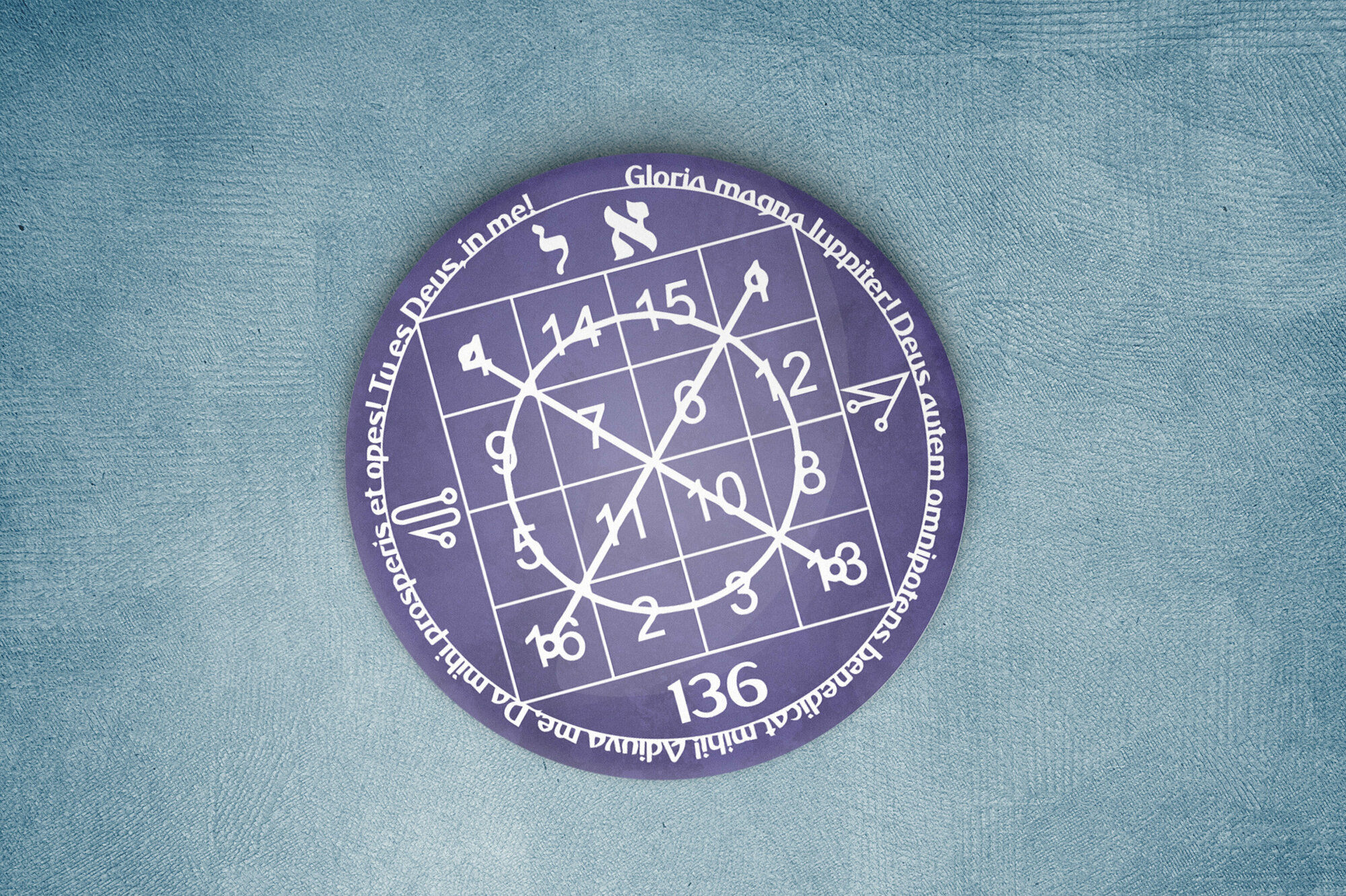 Талисман KeyEnergy "Юпитер", магнит для привлечения удачи, фиолетовый, 6см