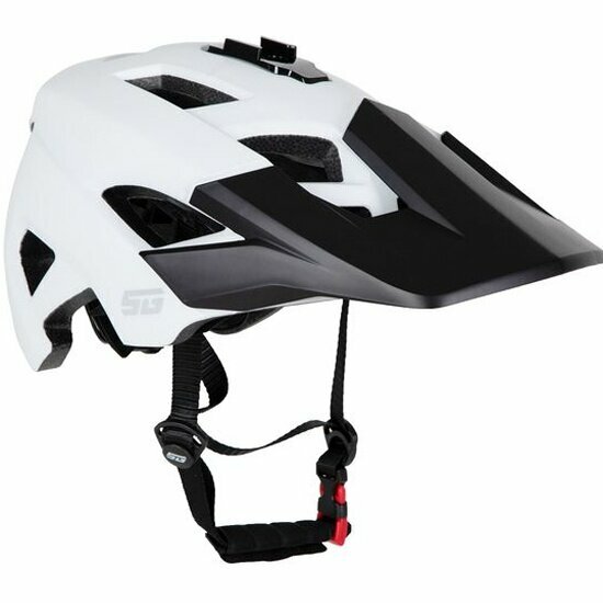 Шлем Stg WT-085 с фонарем, M (54-58 см), белый