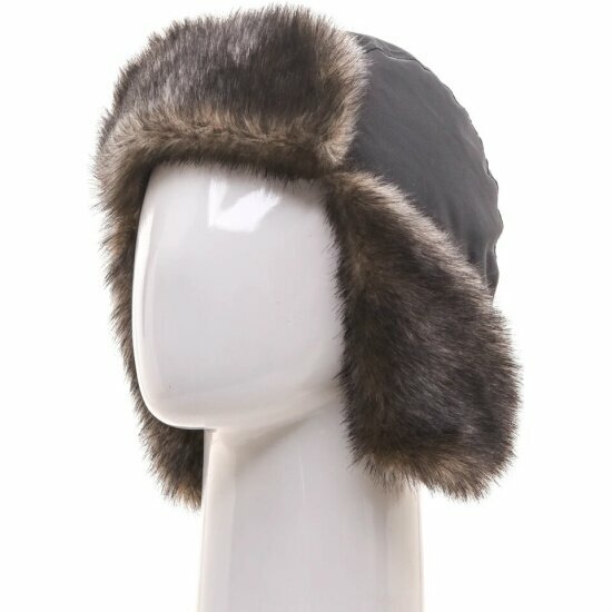 Шапка-ушанка Huntsman Канада цвет хаки/Графит ткань Оксланд (размер 56-58)