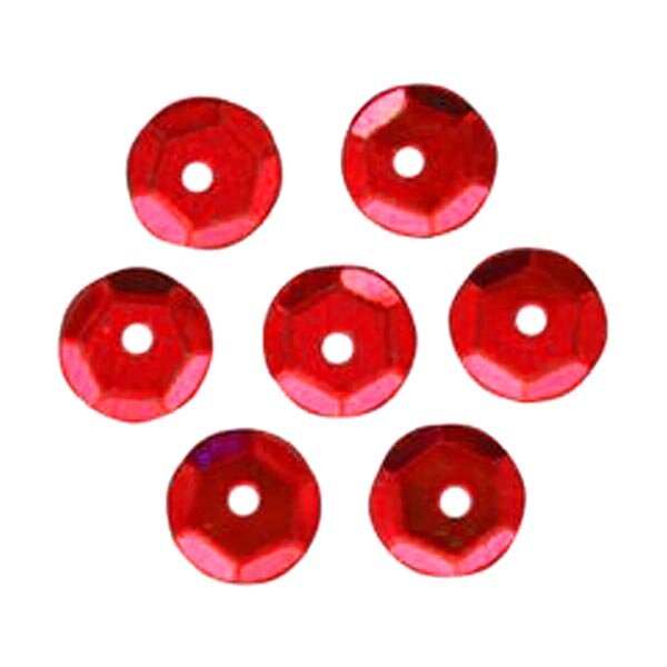 Пайетки граненые GR6-3 красный цвет 6 мм 10 г, цена за 1 уп.