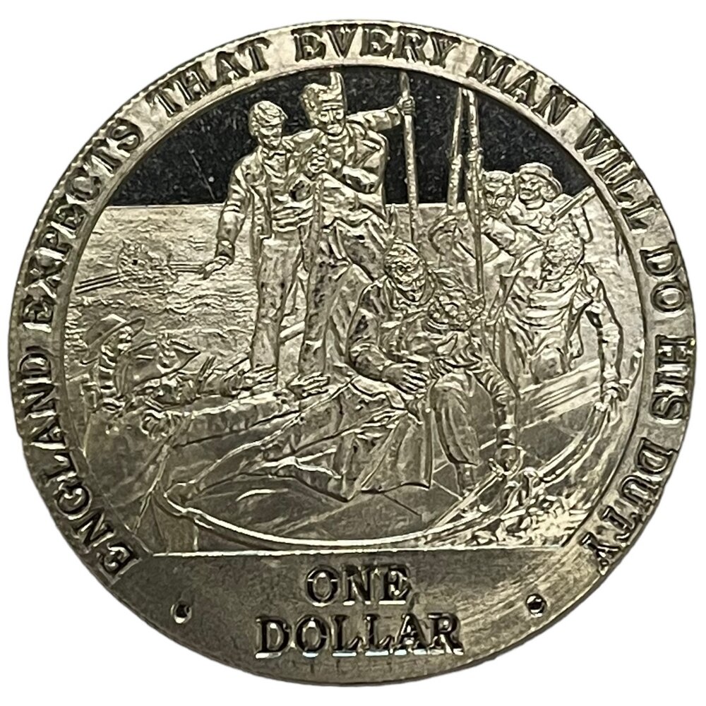 Острова Кука 1 доллар 2007 г. (Англия ждёт, что каждый выполнит свой долг - Гибель Нельсона) (CN)