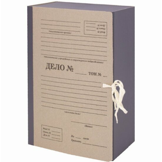 Папка архивная Staff А4 "Форма 21", 120 мм, переплетный картон/бумвинил, завязки, до 1200 л,