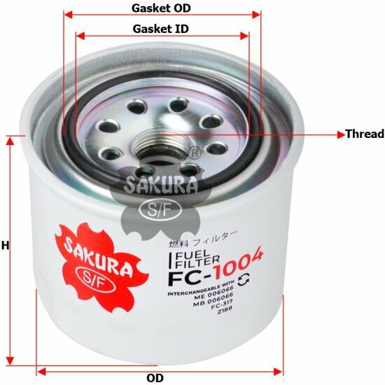 Фильтр топливный Sakura FC1004 FC-1004