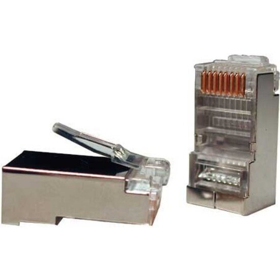 Коннектор 5BITES US060A (US006A) RJ-45 8p8c, зол. напыление, экран. (1шт)