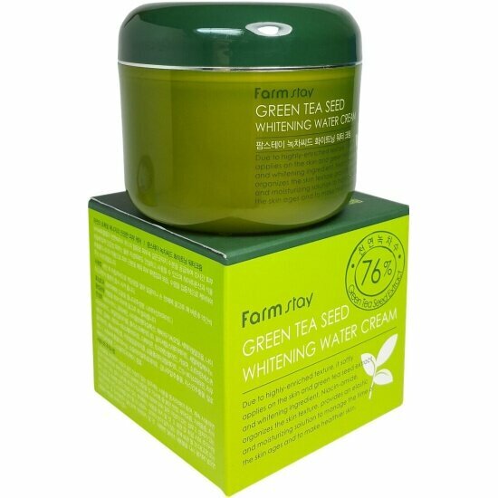 Увлажняющий крем для лица Farmstay с семенами зеленого чая, выравнивающий тон кожи и осветляющий, 100г