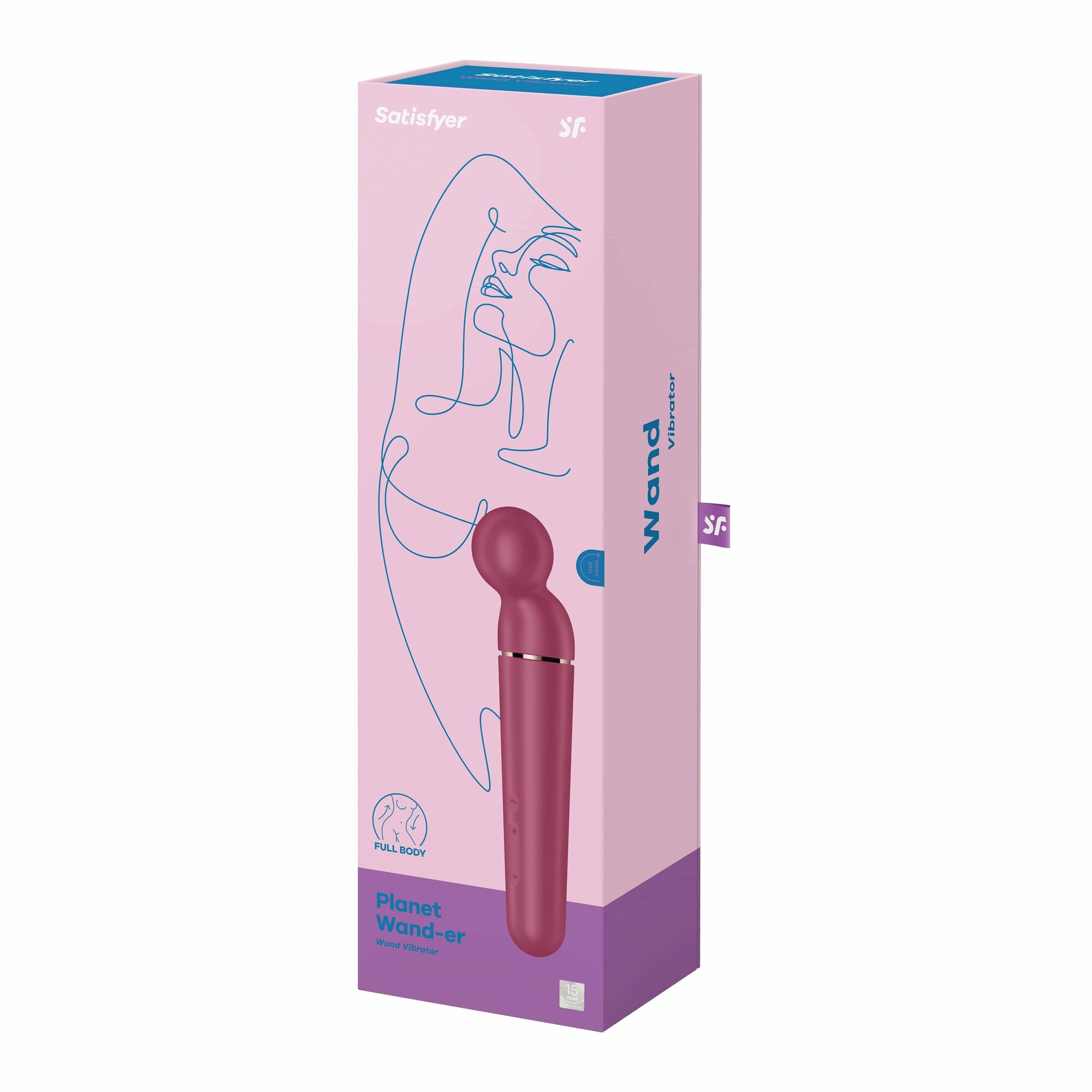 Вибромассажёр Satisfyer Planet Wand-er красный, 12 режимов вибрации