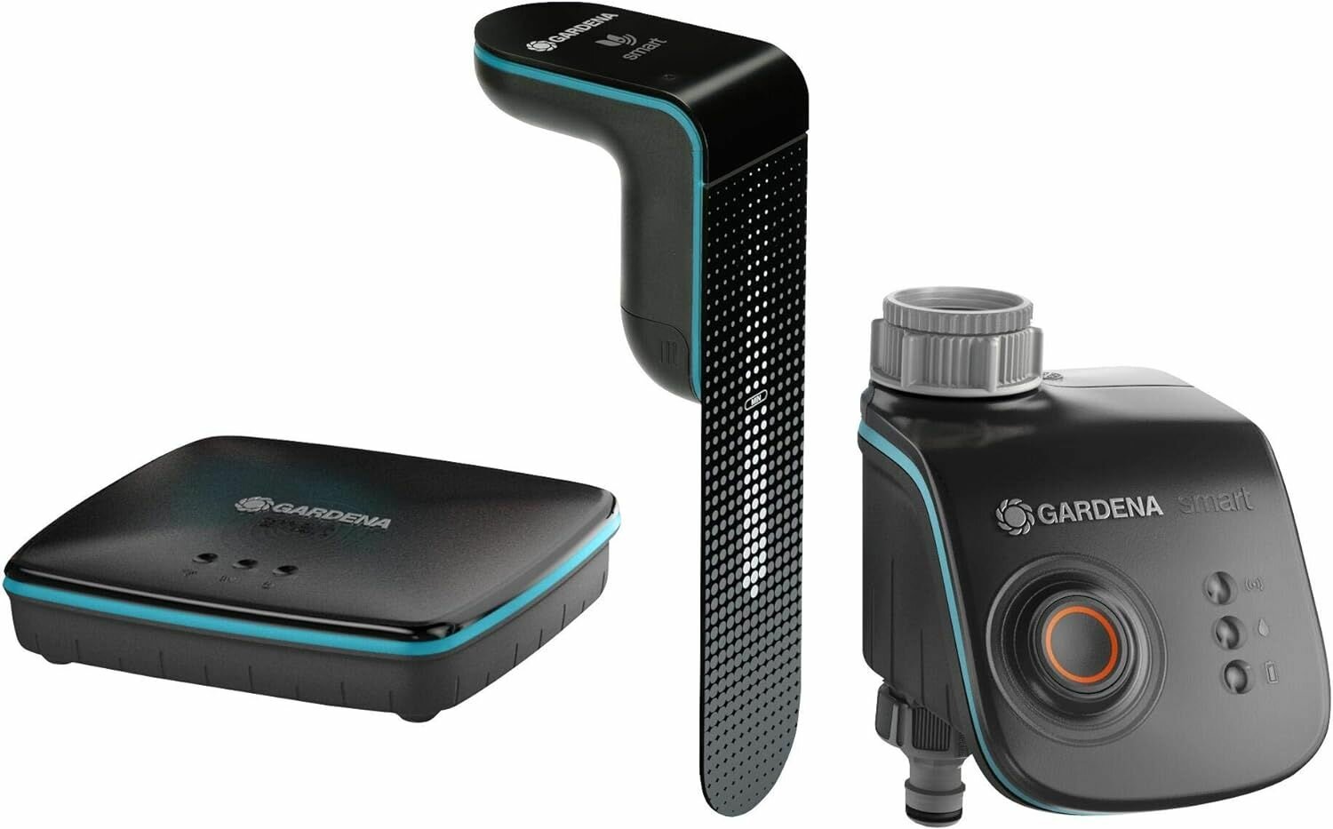 Комплект интеллектуального сенсорного управленияGardena 19202-28 Smart Sensor Control Set: управление водой и интеллектуальный шлюз, серый